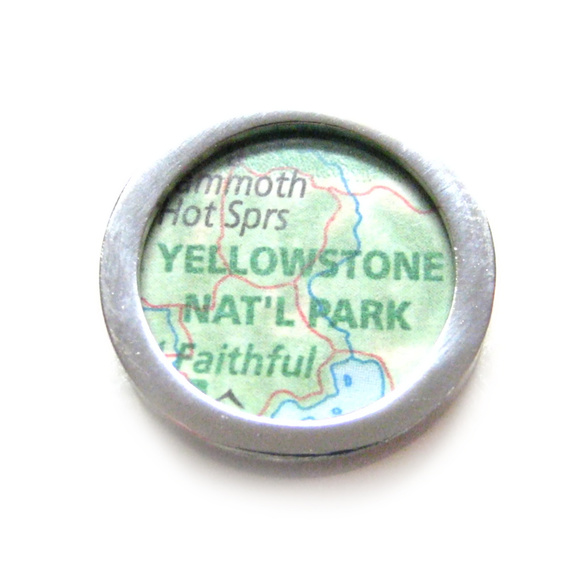 Kiola Designs | Other | Yellowstone National Park Map Pendant Magnet ...